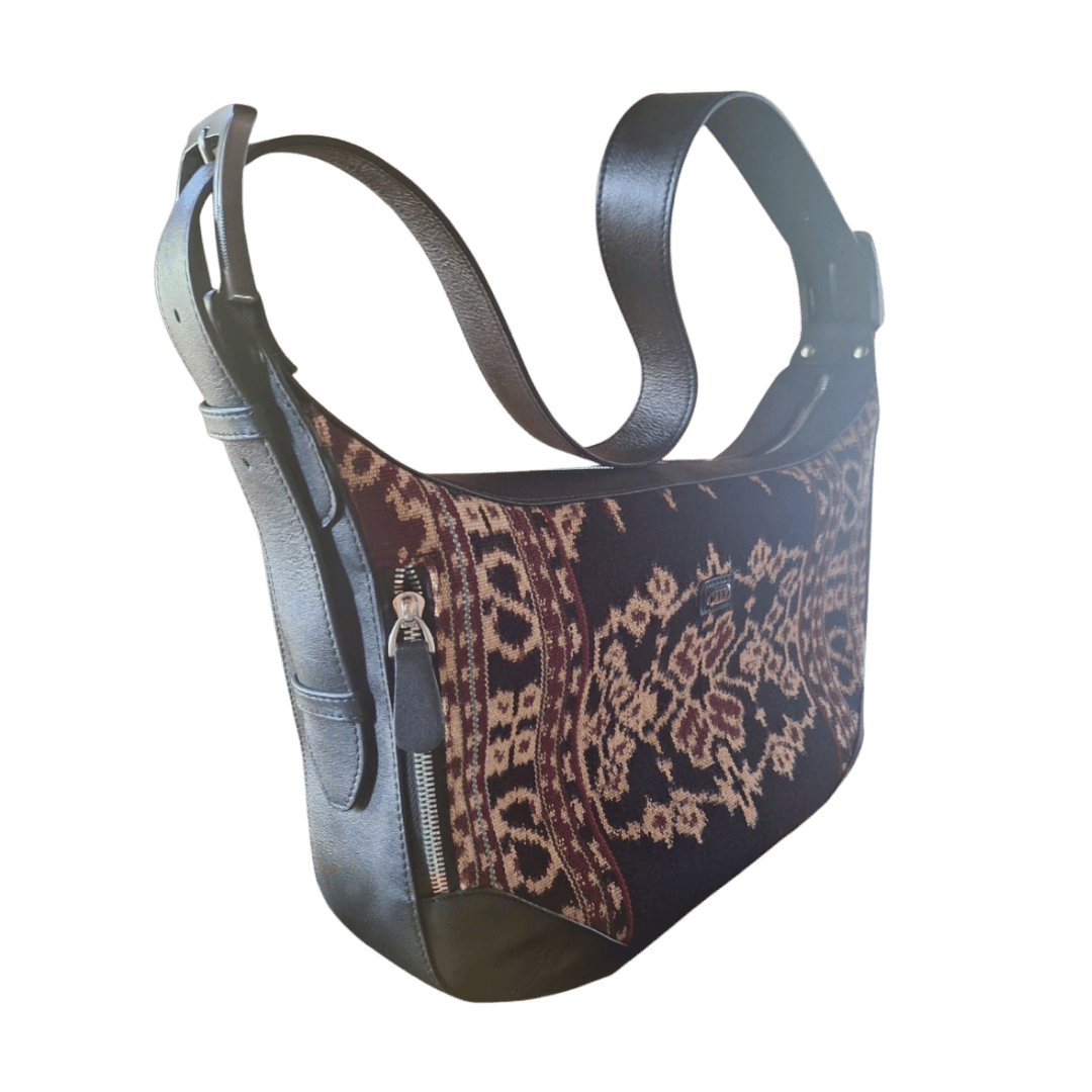 Slingbag Ecoprint Genuine Leather Size L - Caly Batik Bag
